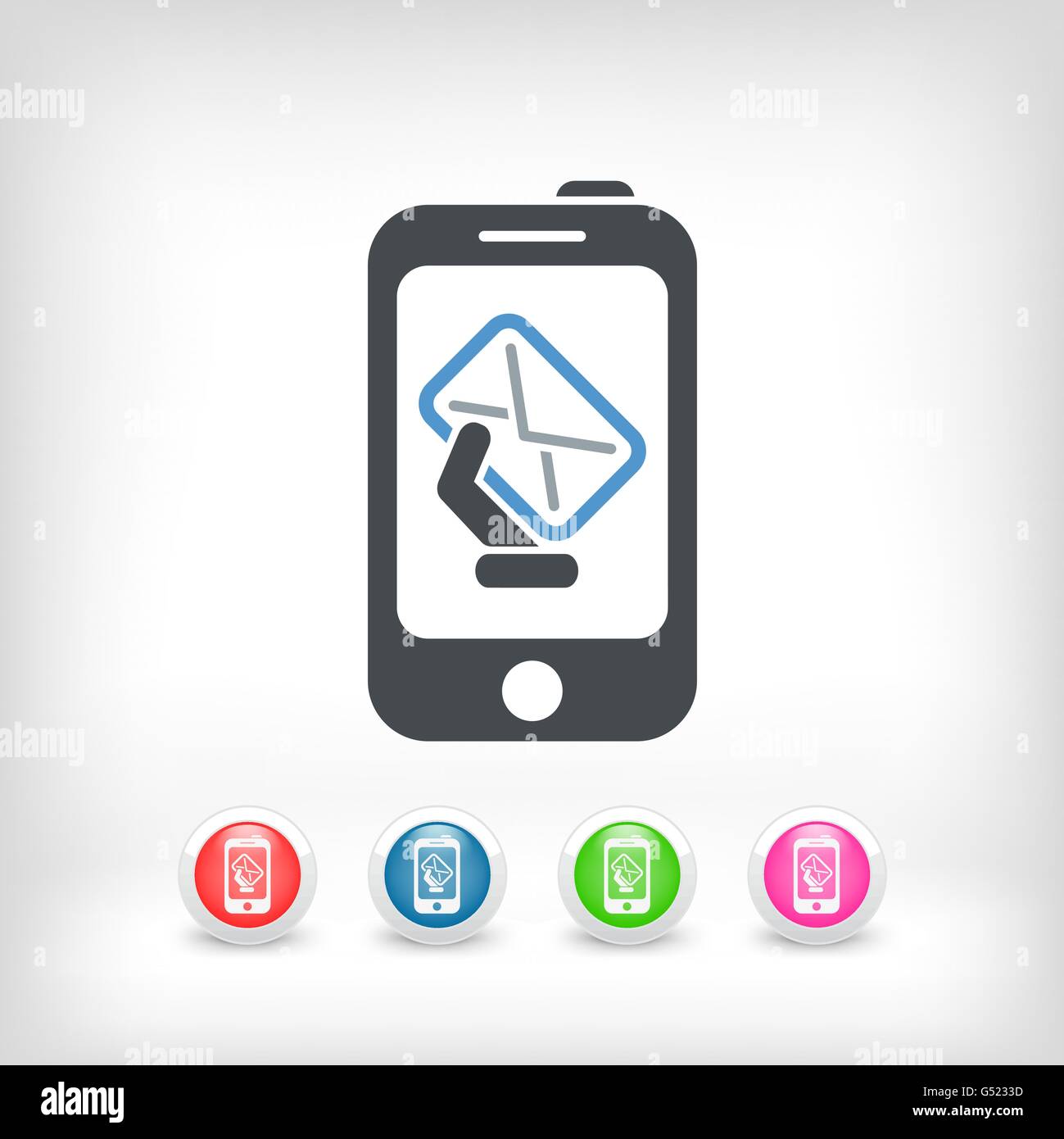 Smartphone mail icon Stock Vector Image & Art - Alamy
