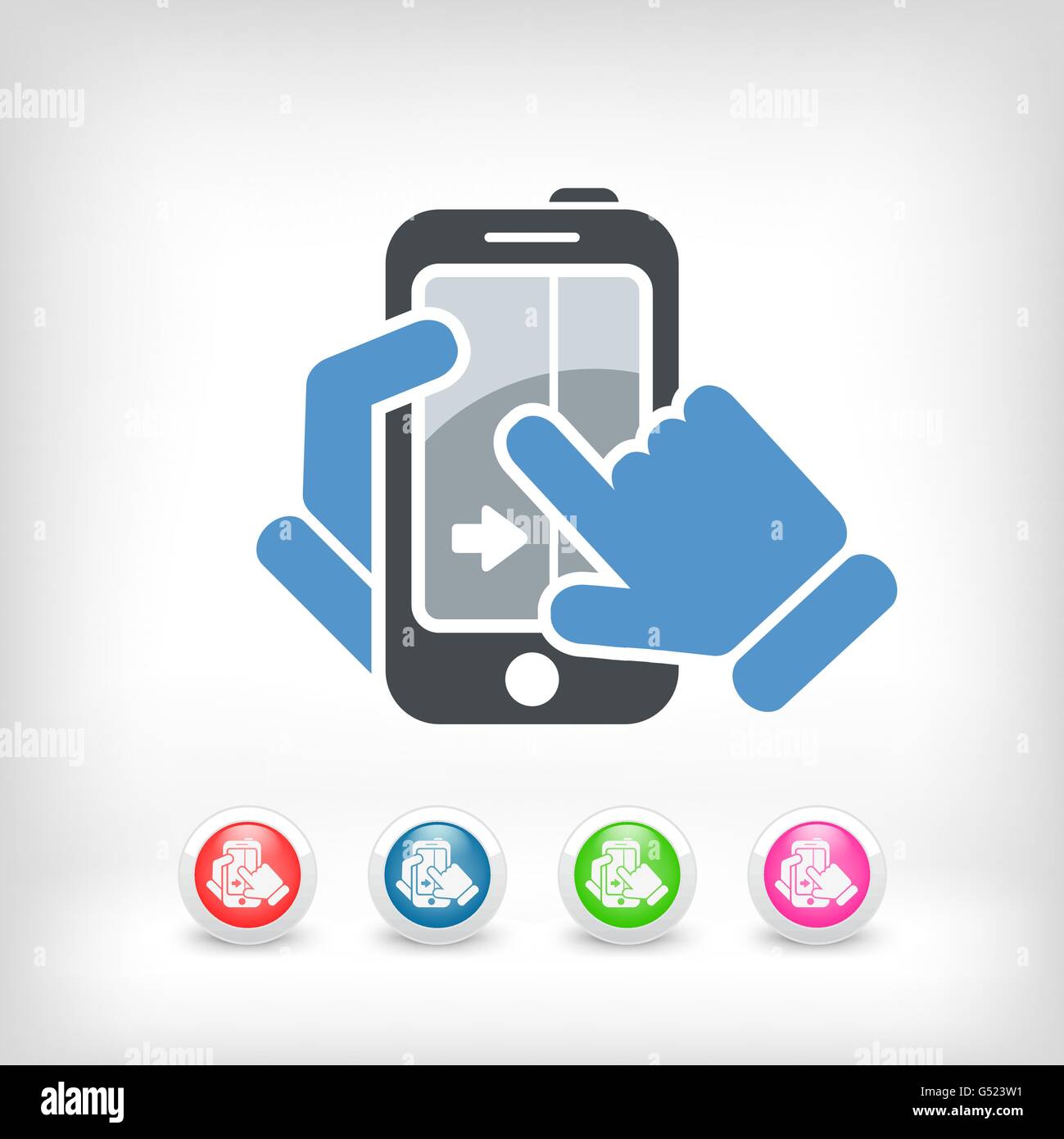 Touchscreen sliding icon Stock Vector Image & Art - Alamy