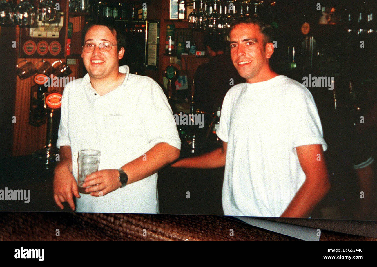 Gary Sutton (L), 24 from Bath and Mike Lewis, 25, from Bristol, who are ...