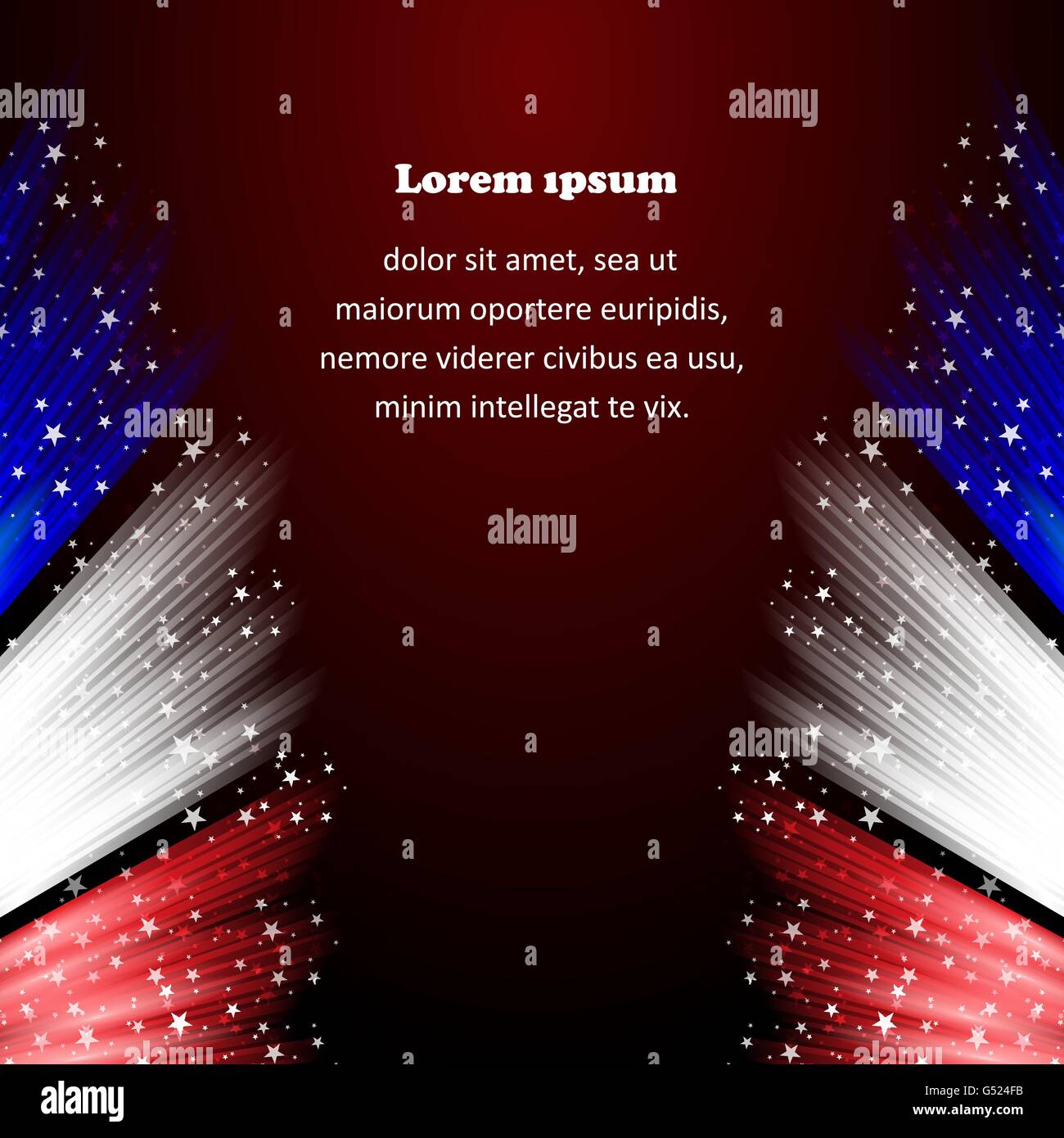 Shiny American national flag waving for Fourth of July Stock Vector ...