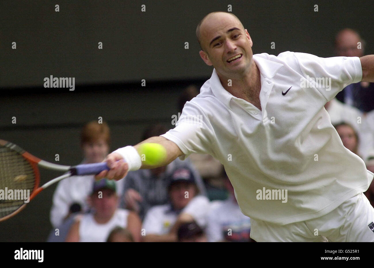 Wimbledon Andre Agassi Stock Photo - Alamy