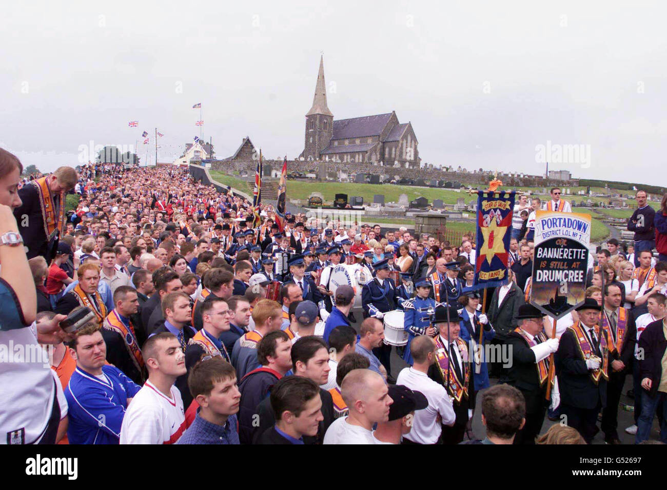 Ulster Orange Order march Stock Photo - Alamy
