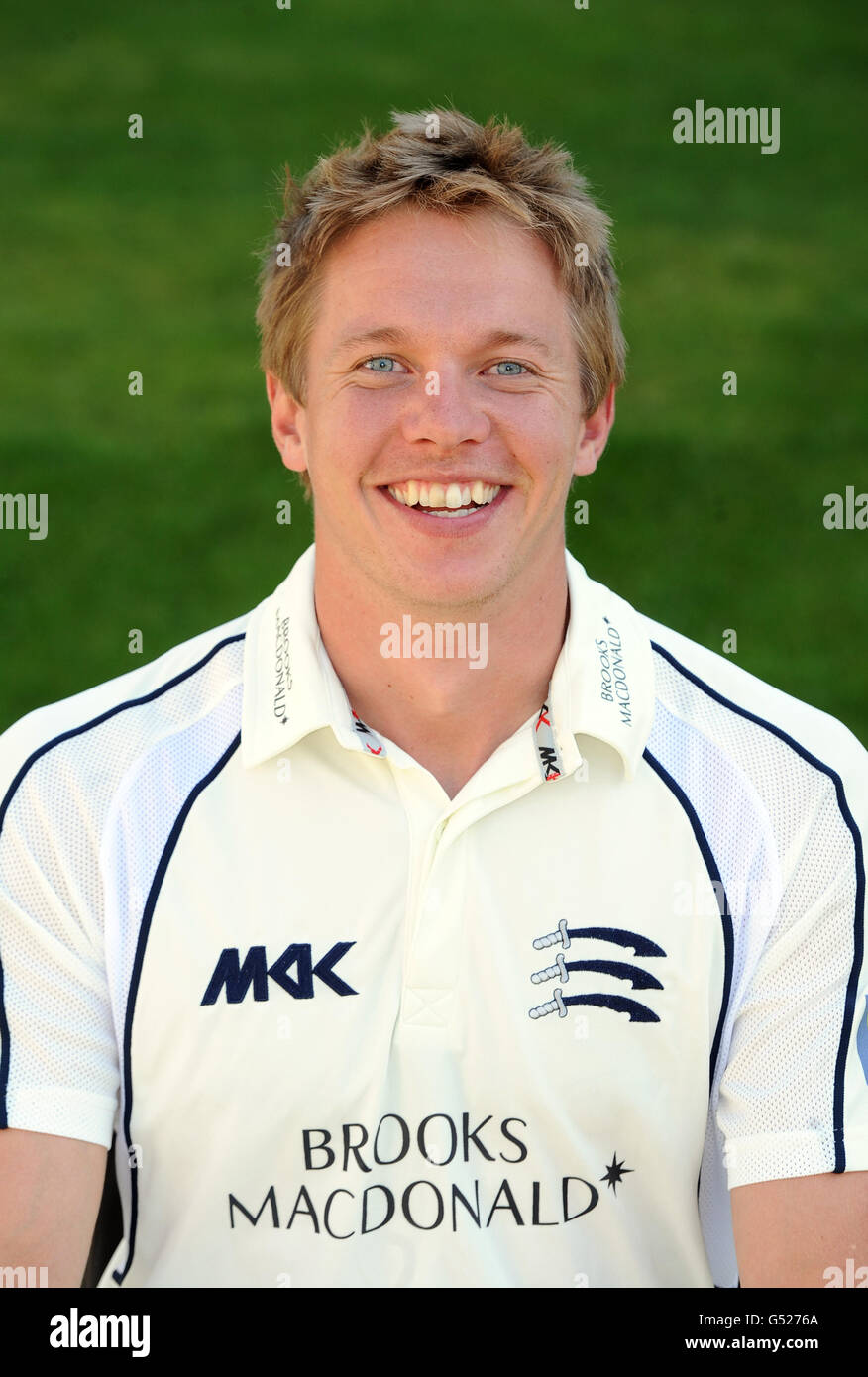 Robbie Williams from Middlesex Cricket Club poses for media during the ...