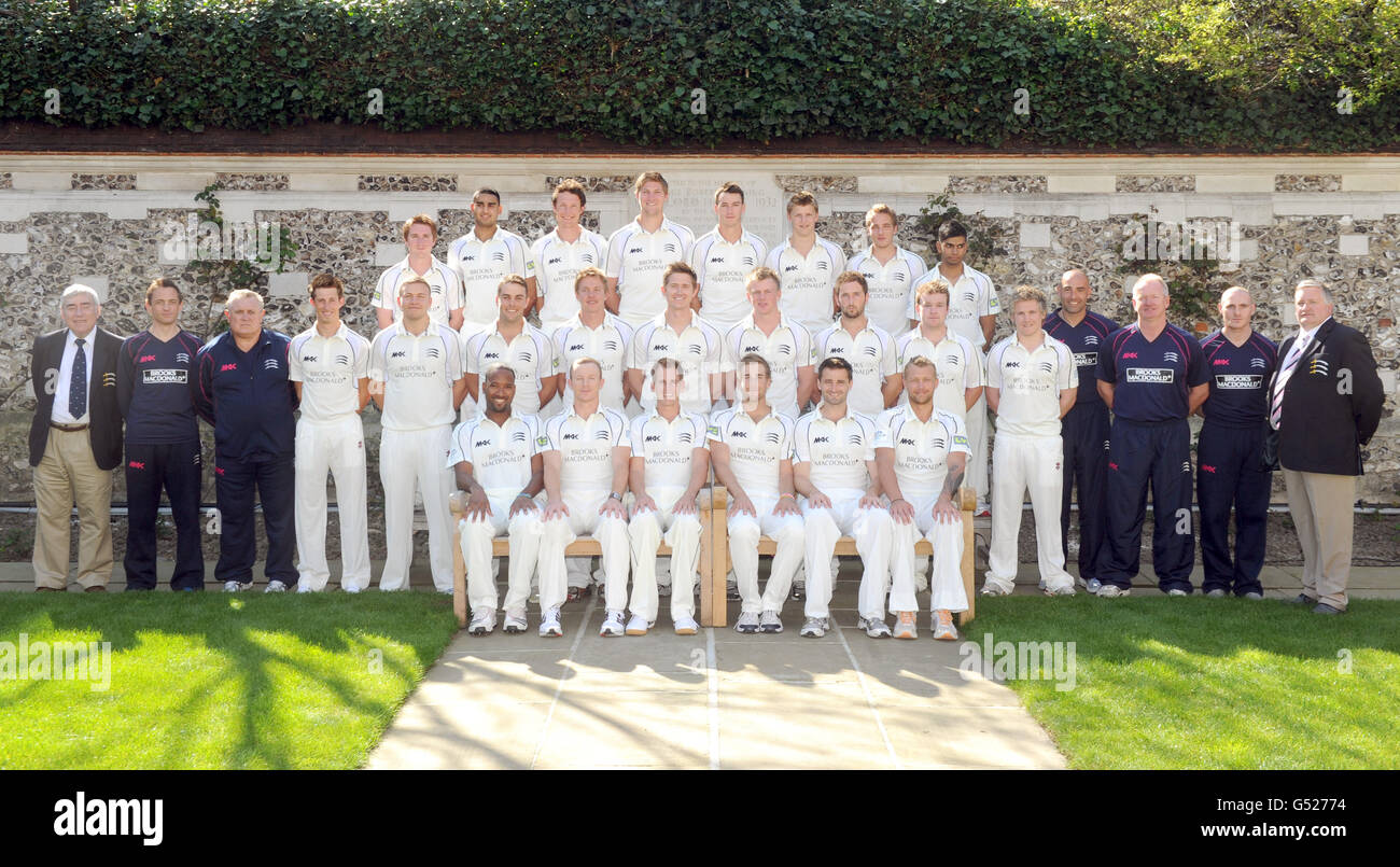 Middlesex Cricket Club pose for a team photograph during the press day ...
