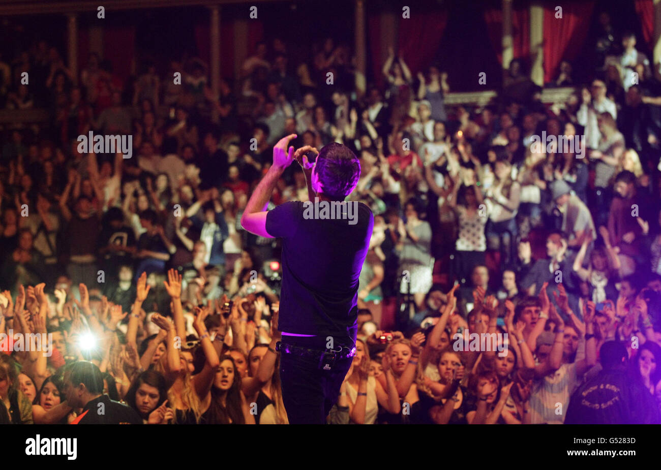 Singer Example, aka Elliot Gleave, performs at a Teenage Cancer Trust ...