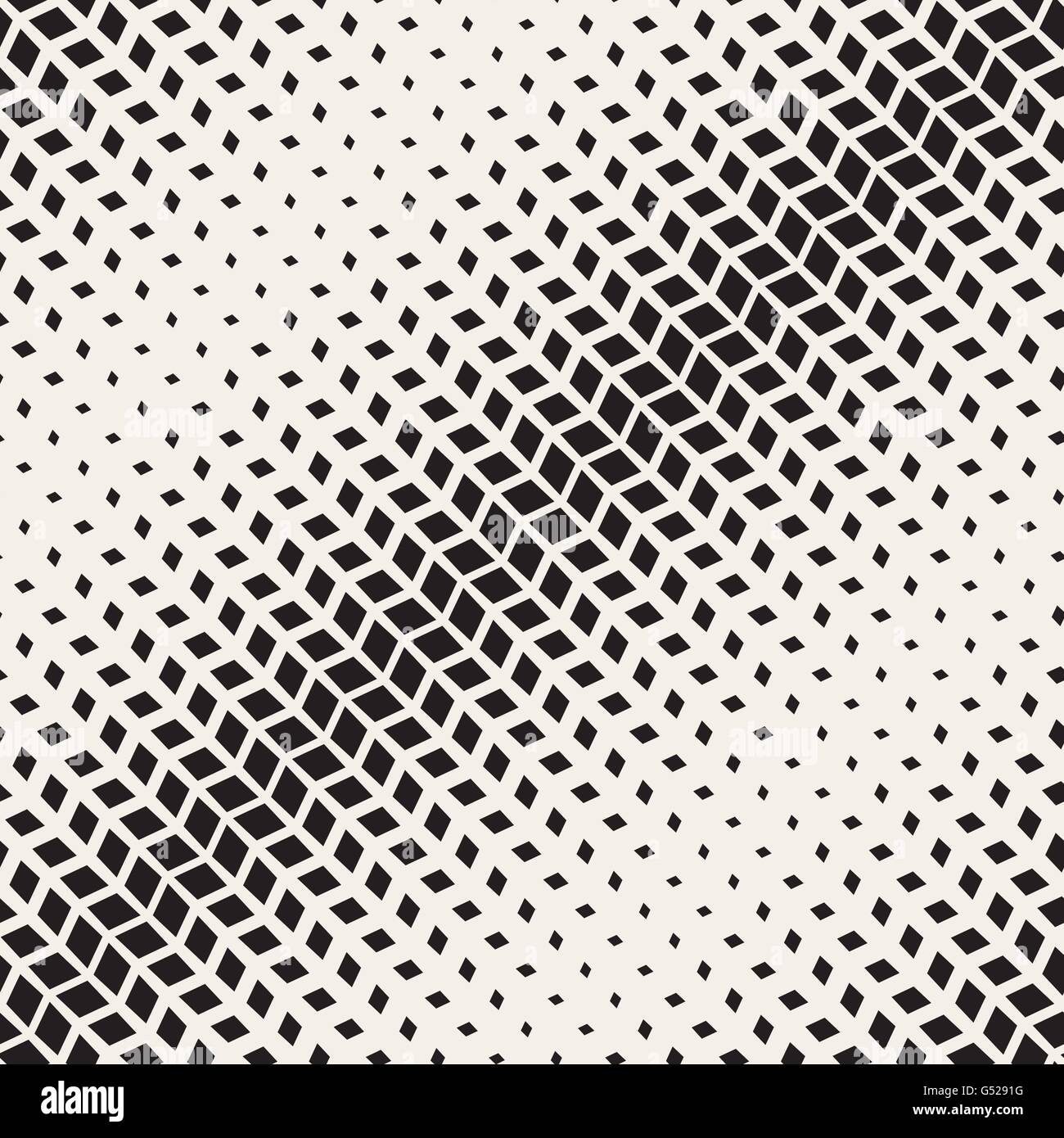 Vector Seamless Black And White Diagonal Rectangle Halftone Geometric ...