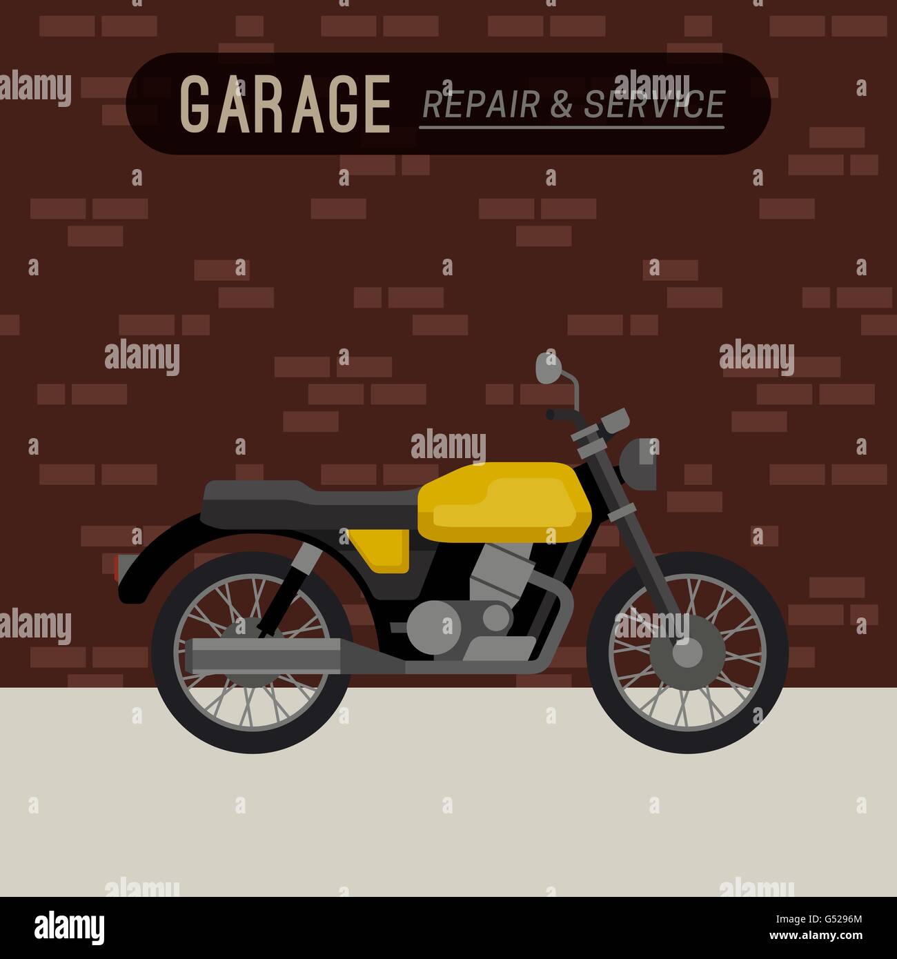 Motor garage interior Stock Vector Images - Alamy