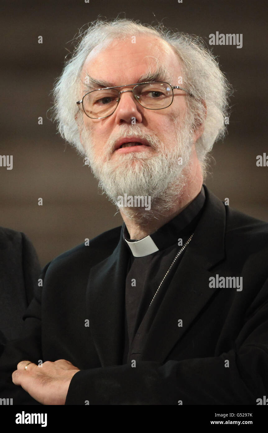 Archbishop of Canterbury, Dr Rowan Williams before Queen Elizabeth II ...