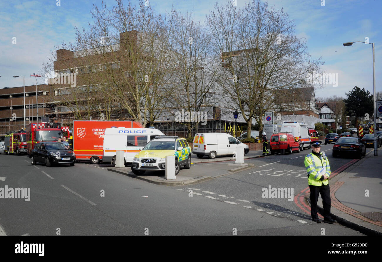 Explosion at Croydon Police Station Stock Photo - Alamy