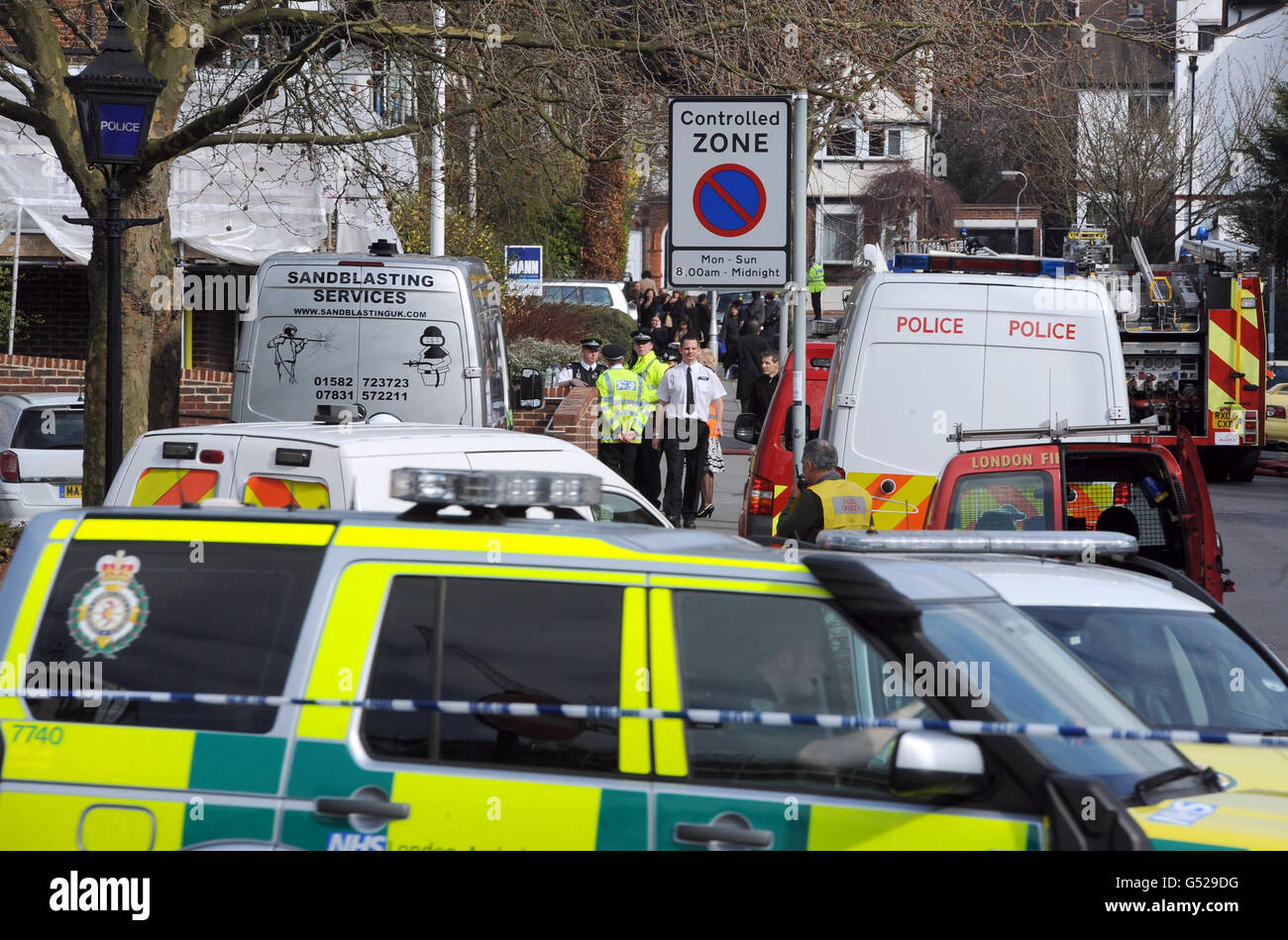 Explosion at Croydon Police Station Stock Photo - Alamy