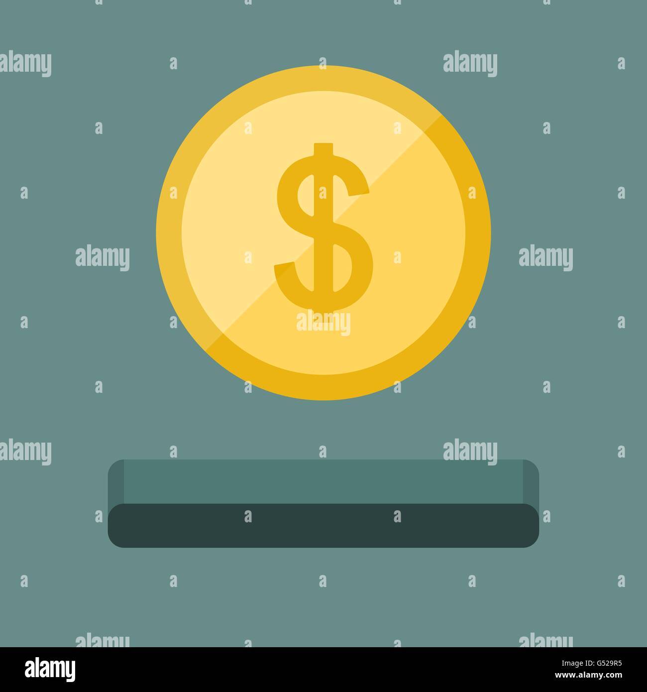 Coin icon and slot Stock Vector Image & Art - Alamy