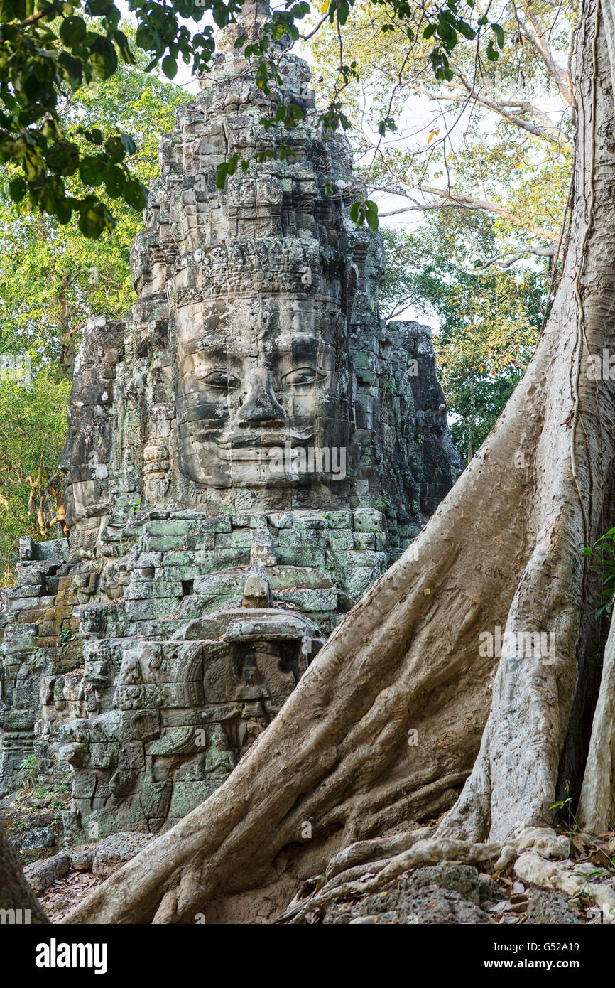 Angkor Thom West Gate, Angkor Wat temples, Siem Reap, Cambodia Stock ...