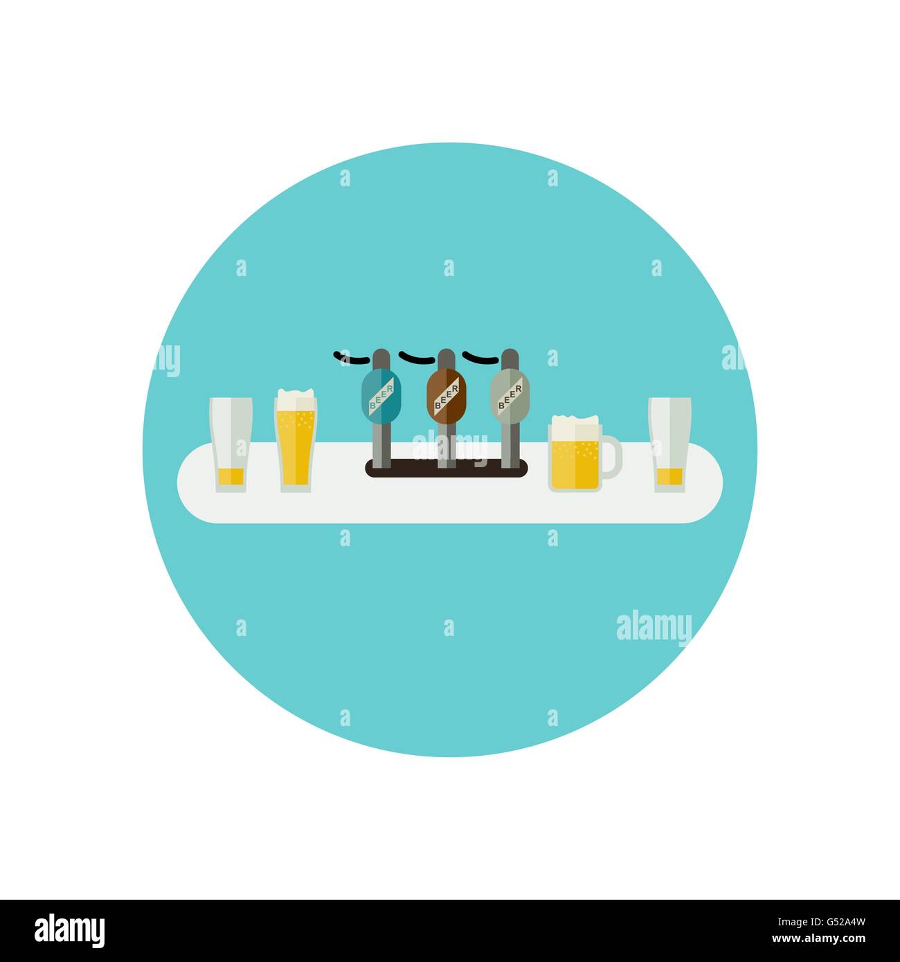 Beer tap bar counter Cut Out Stock Images & Pictures - Alamy