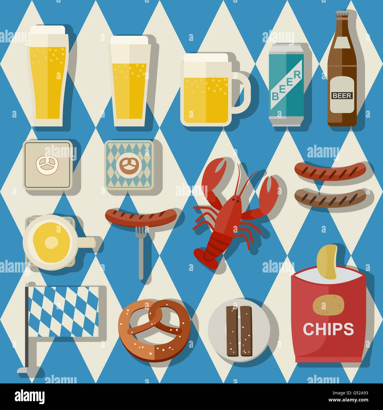 Beer flat icons Stock Vector Image & Art - Alamy