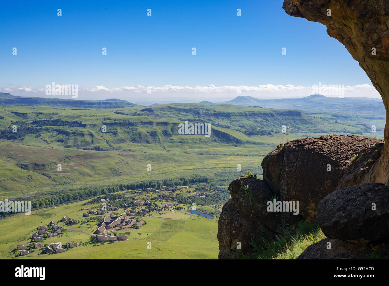 South Africa, KwaZulu-Natal, Giants Castle Game Reserve, Trekking at ...