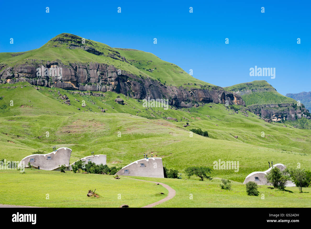 South Africa, KwaZulu-Natal, Giants Castle Game Reserve, Didima Resort ...