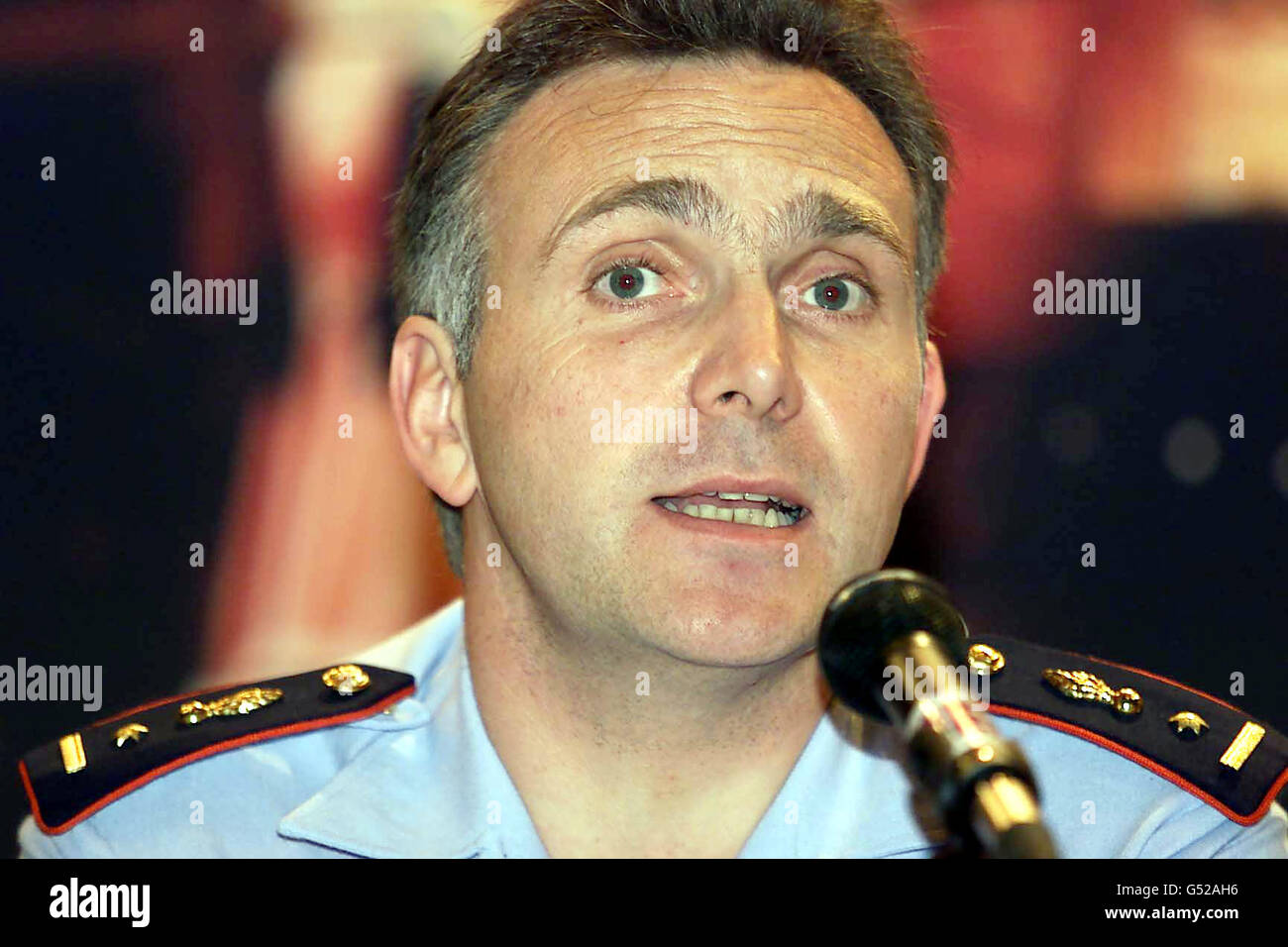 Michel Rompen of the Charleroi Gendarmerie telling the press that beer ...