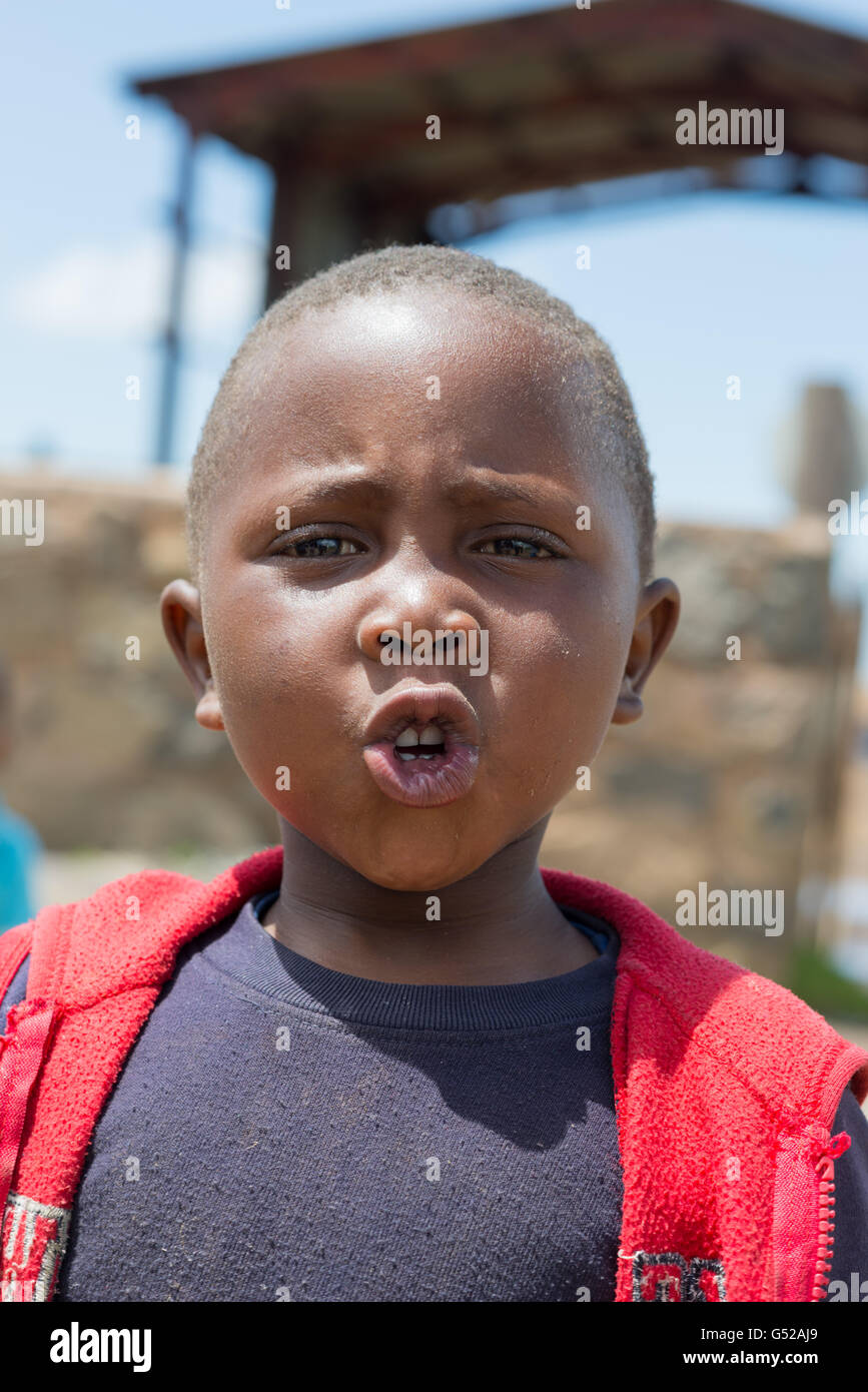 Lesotho, Mokhotlong, Sani Pass, African boy in Lesotho Stock Photo - Alamy
