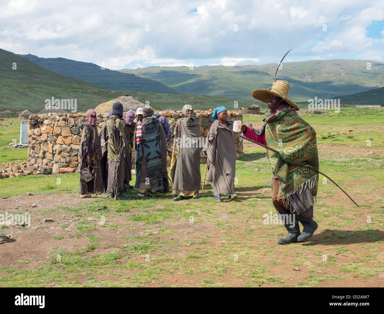 Basotho in traditional dress lesotho hi-res stock photography and ...