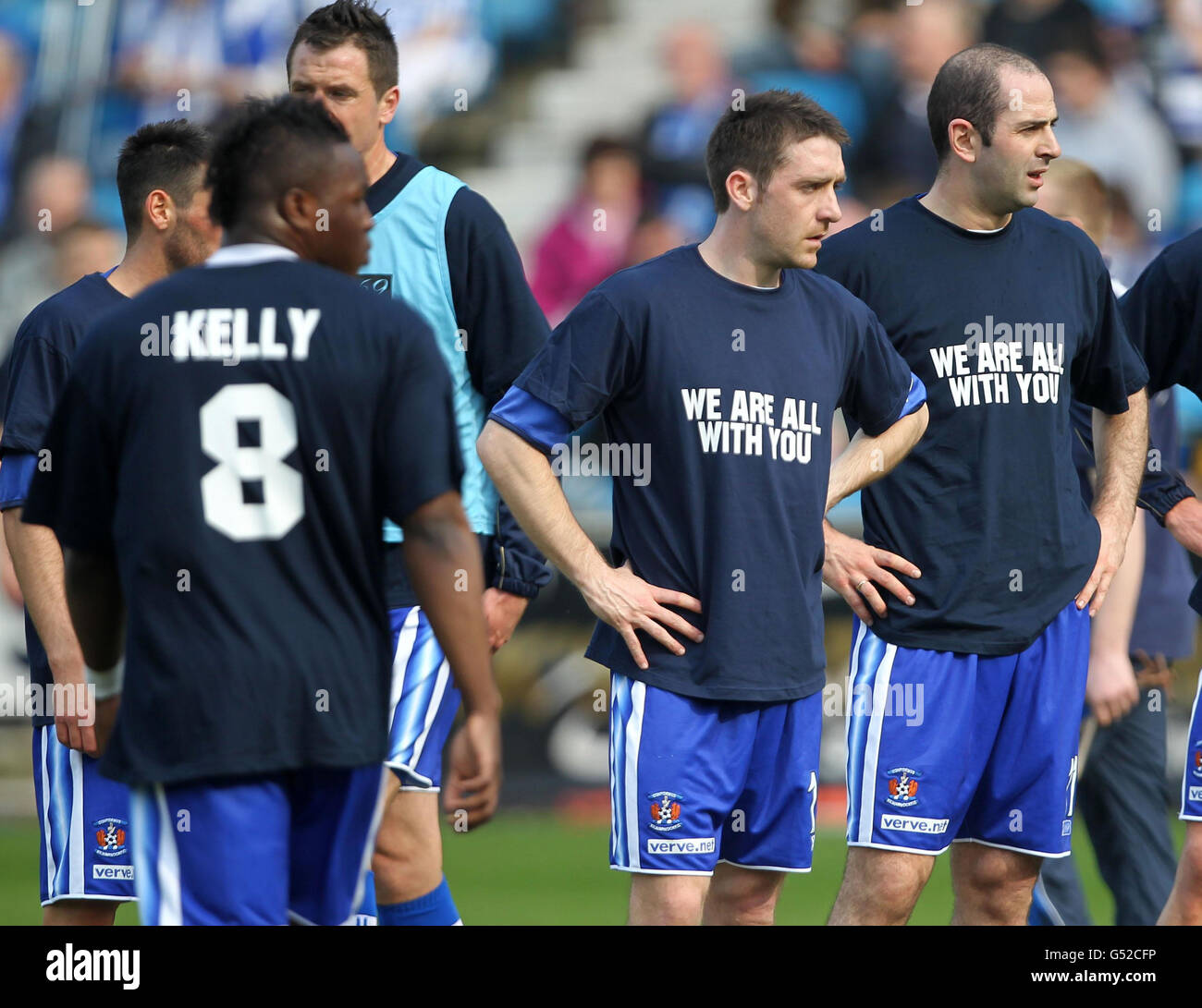 Kilmarnock's Paul Heffernman and Gary Harkins show support for team ...