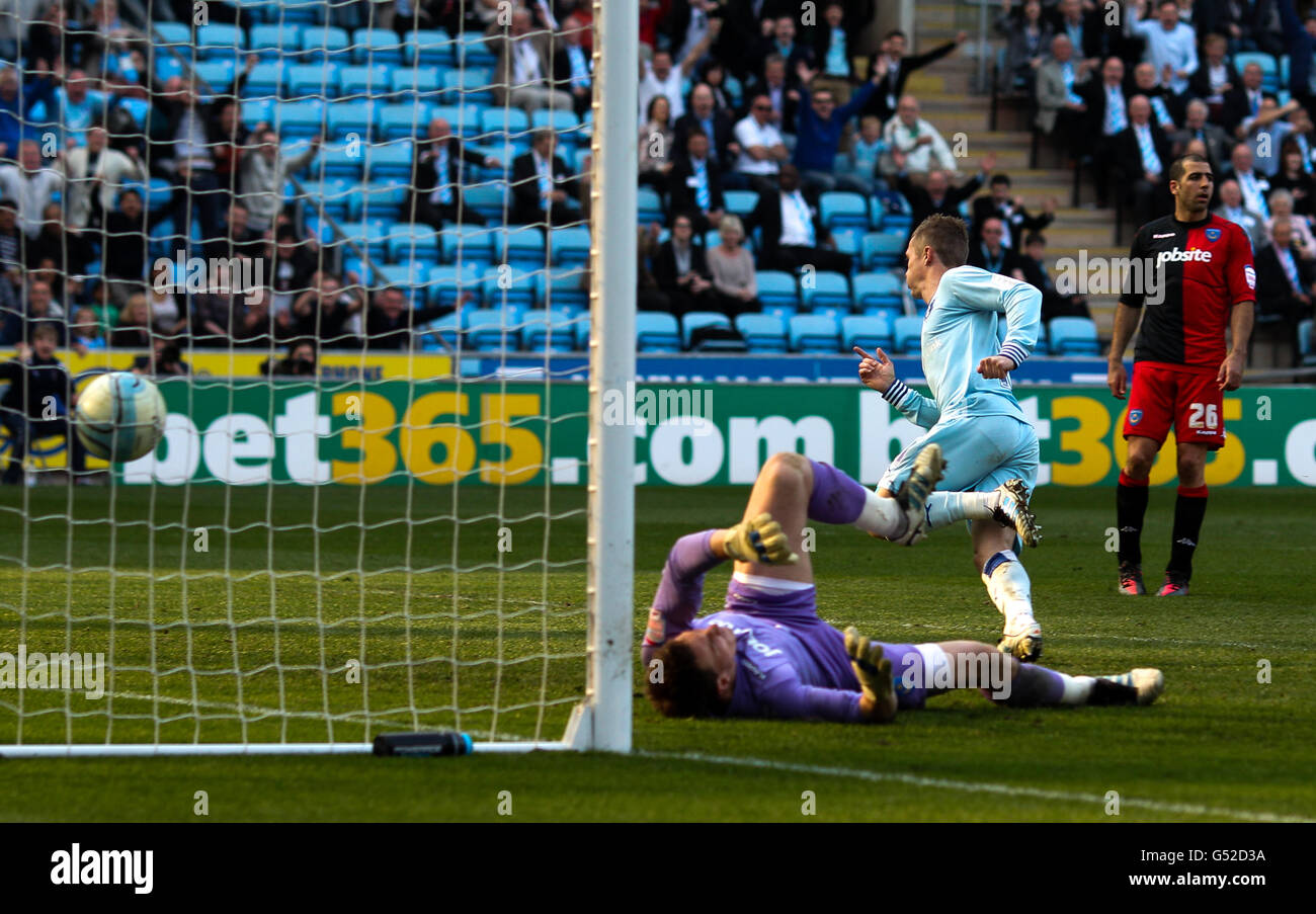 Coventry City's Gary McSheffrey celebrates scoring the opening goal of ...