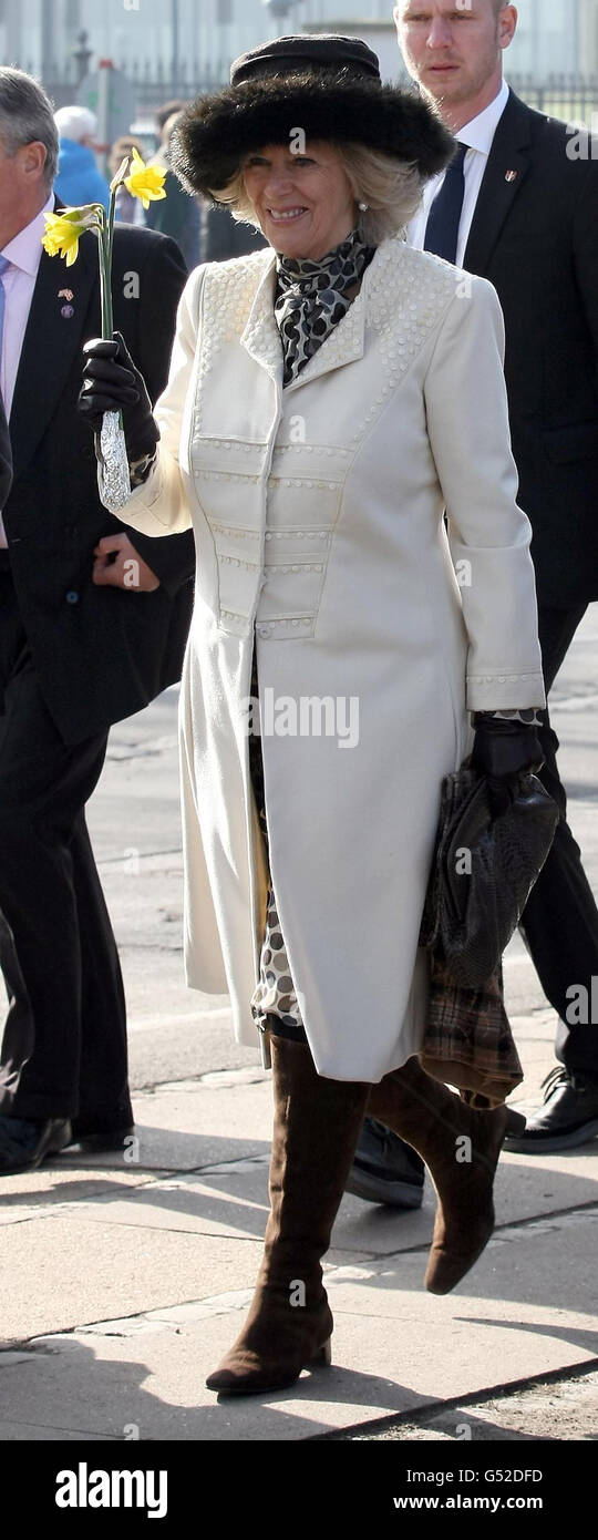 The Duchess of Cornwall attend a service of Holy Communion at St Alban ...