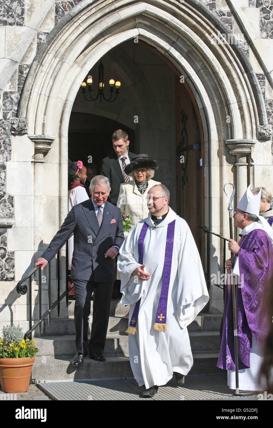 The Prince of Wales and The Duchess of Cornwall after attending a ...