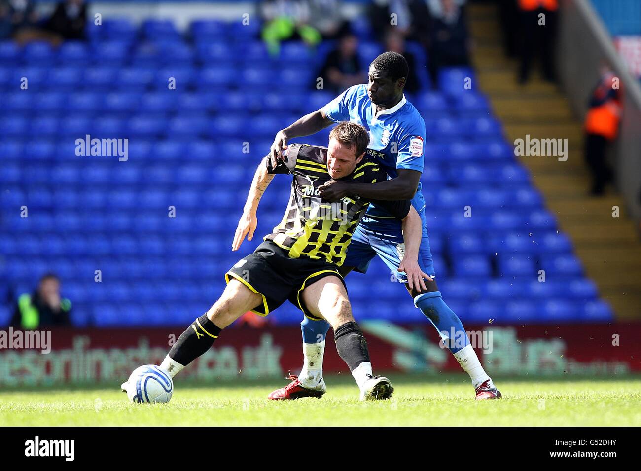 Cardiff City's Liam Lawrence (left) and Birmingham City's Guirane N'Daw ...