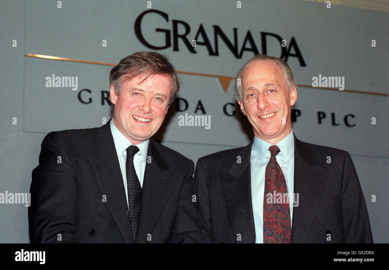 Gerry Robinson, chief executive of the Granada group (l) with Alex ...
