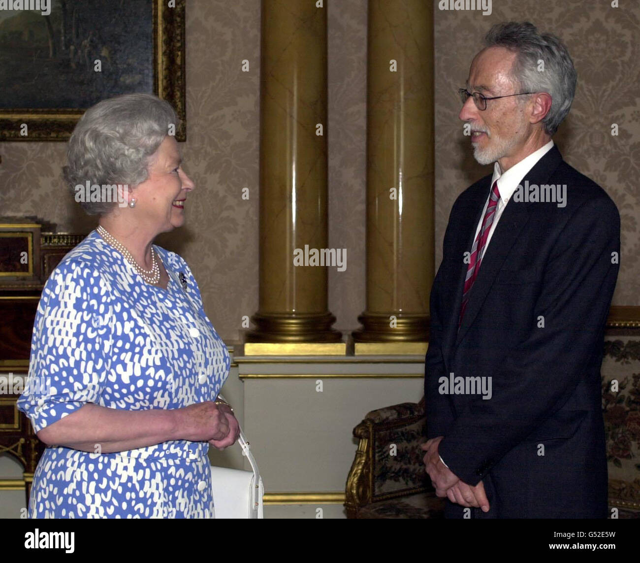 Queen Elizabeth II receives Professor J M Coetzee, winner of the 2000 ...