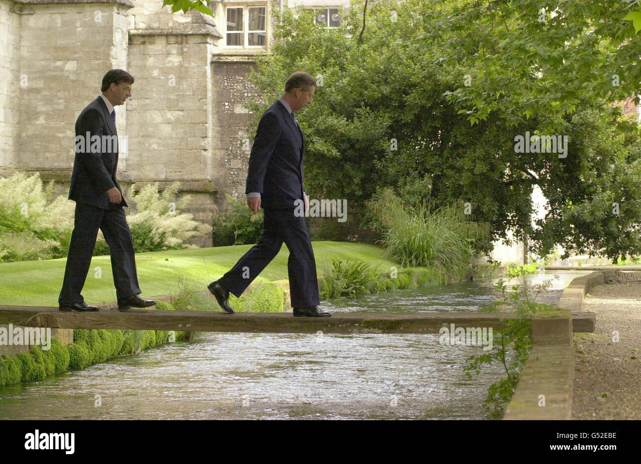 The Prince of Wales with Winchester School headmaster James Sabben ...