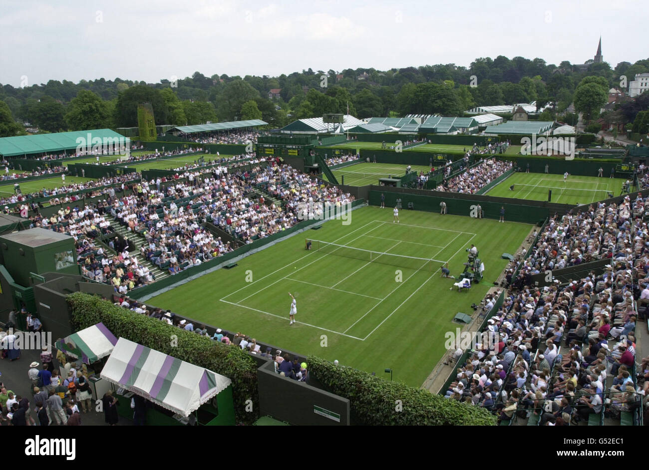 Wimbledon outside courts Stock Photo - Alamy