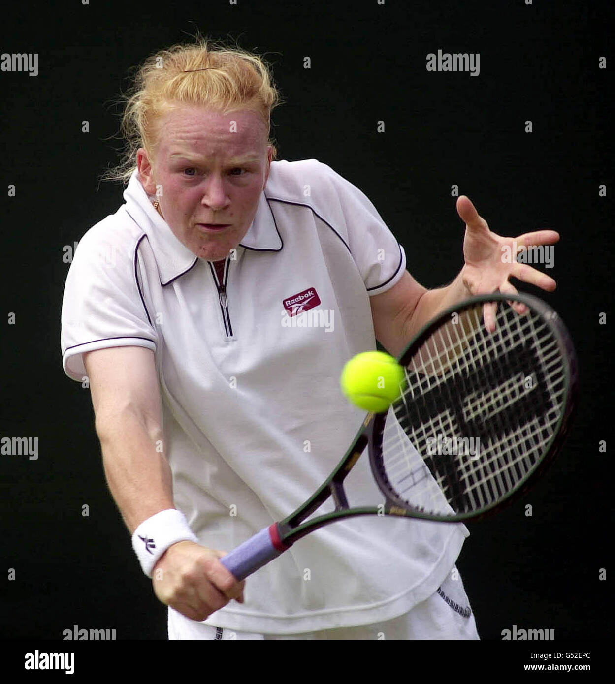 NO COMMERCIAL USE : Great Britain's Louise Latimer in action against ...