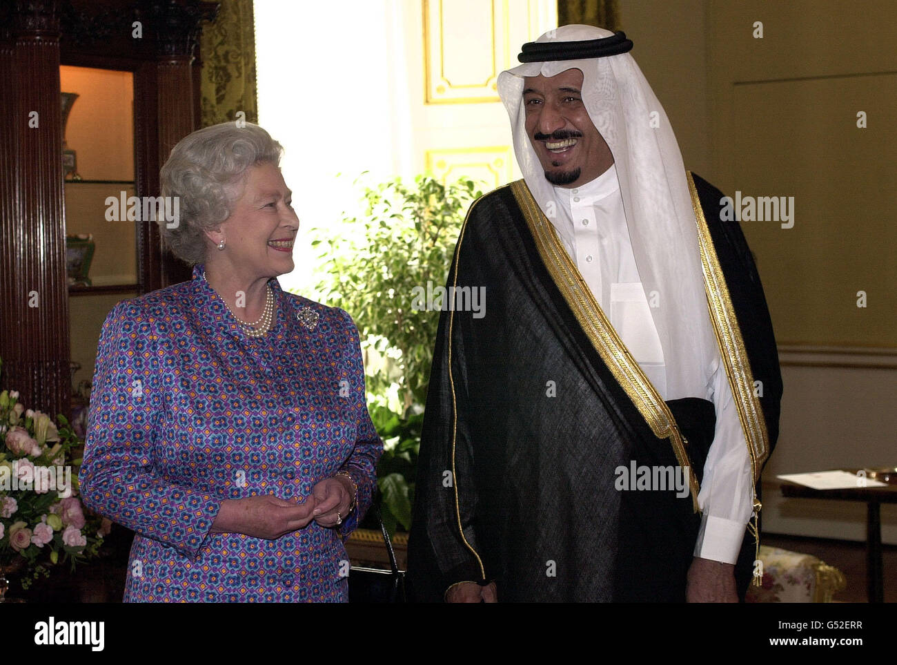 Queen & Prince Salman Stock Photo - Alamy