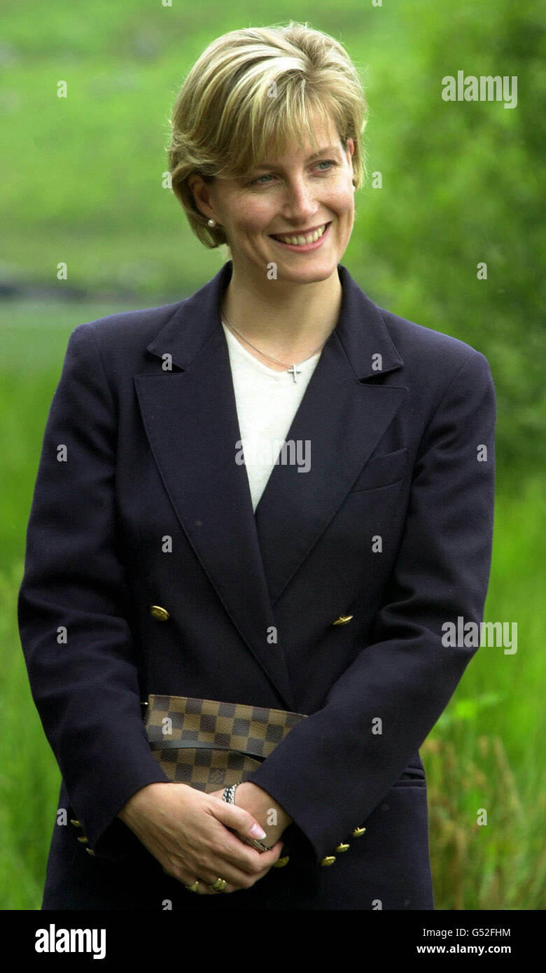 The Countess of Wessex during a visit to Plas Y Brenin, the National ...