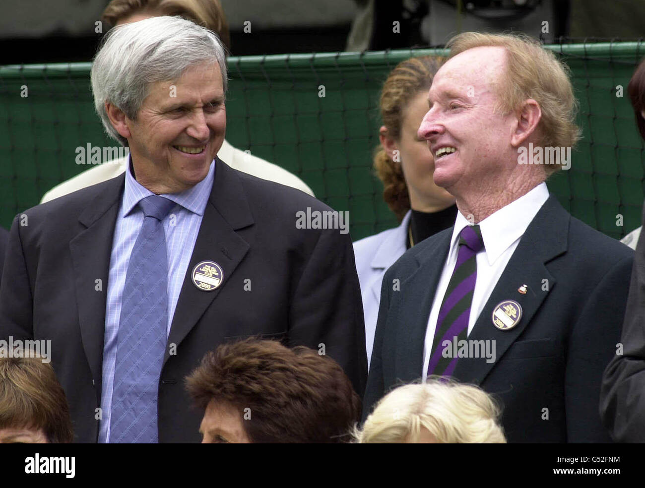 NO COMMERCIAL USE: Former Wimbledon Champions Roy Emerson (left) and ...