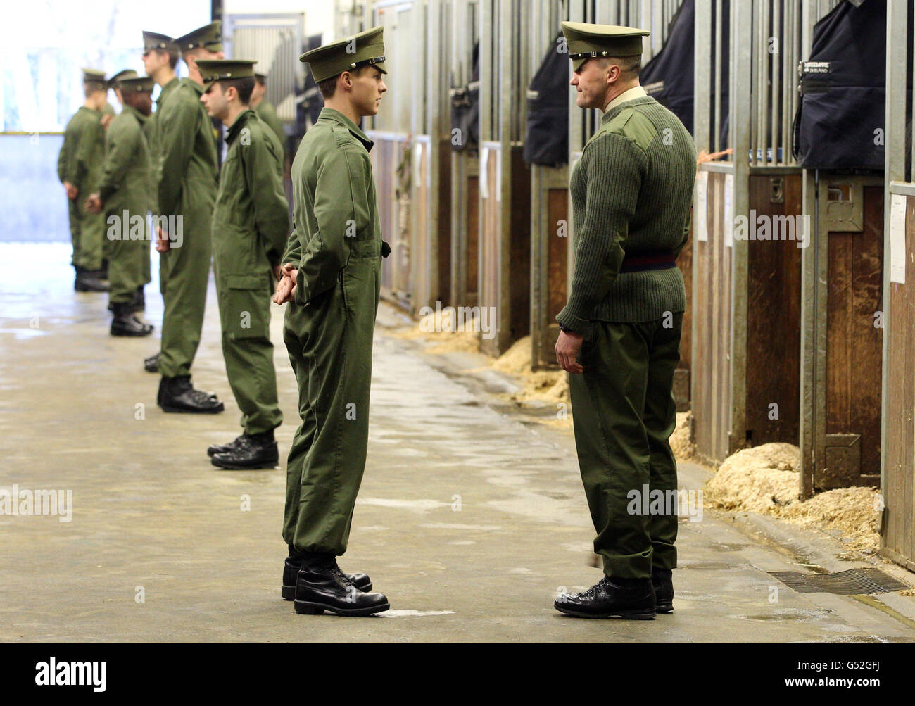 An inspection takes place in the stables at Hyde Park Barracks in ...