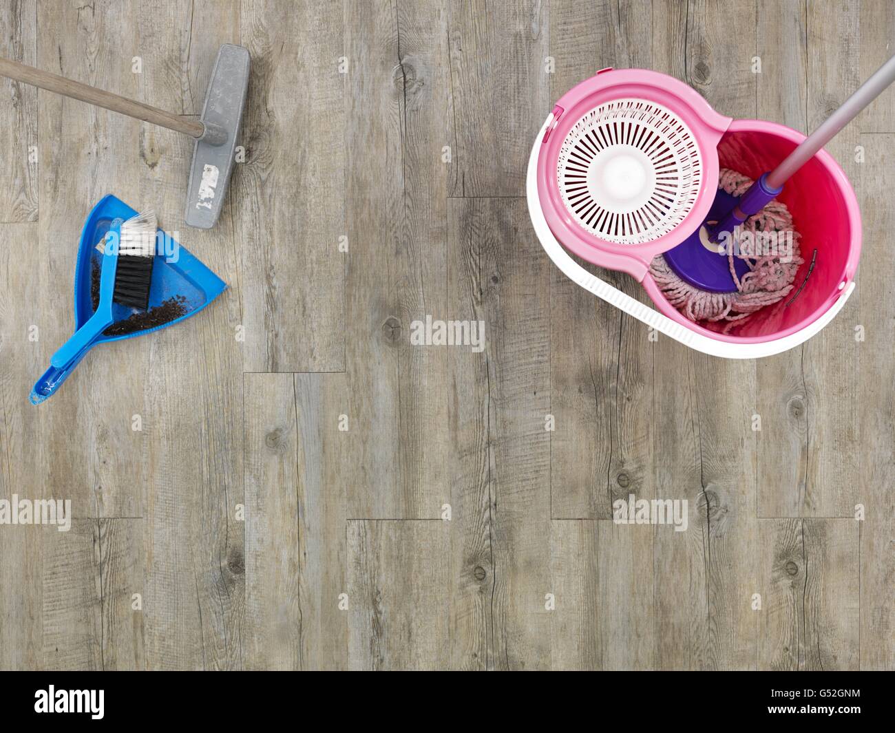 A studio photo of a broom cleaning up Stock Photo - Alamy