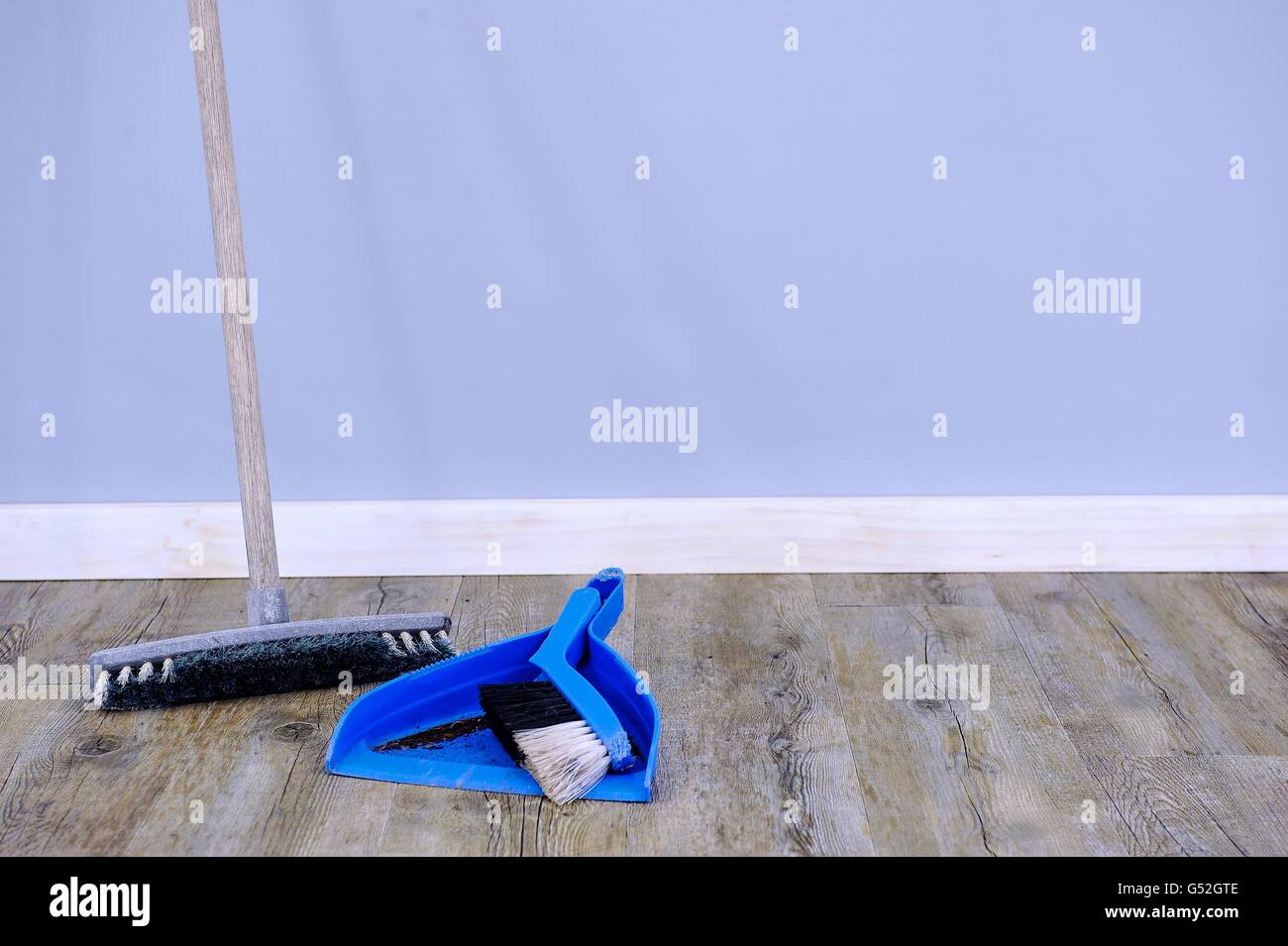 A studio photo of a broom cleaning up Stock Photo - Alamy