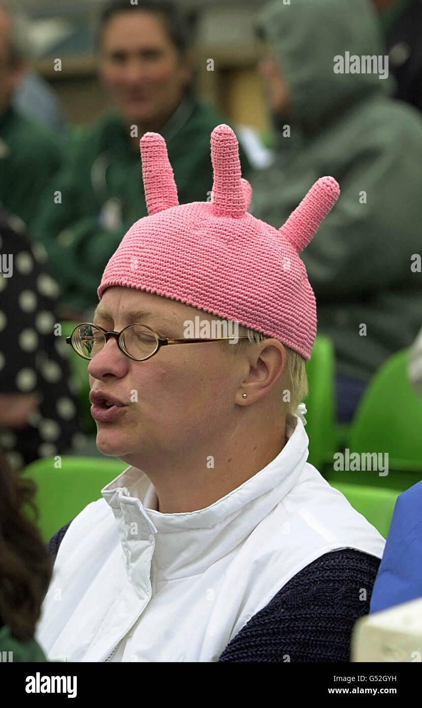 Agricultural show udder hat Stock Photo - Alamy