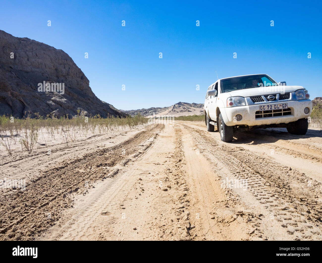 Namibia, Erongo, Swakopmund, in the river bed of Swakop, On unpaved ...