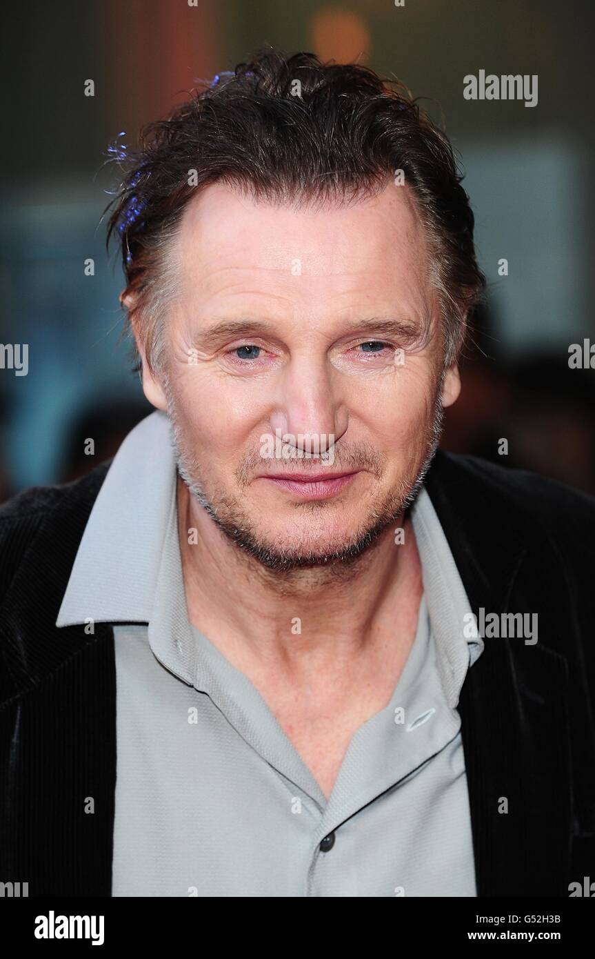 Liam Neeson arriving for the European premiere of Wrath Of The Titans ...