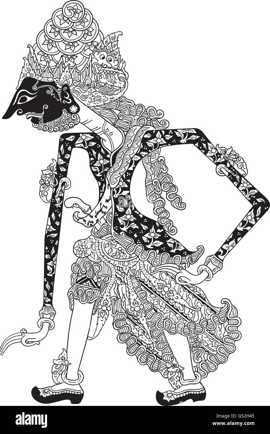 Batara Basuki, a character of traditional puppet show, wayang kulit ...