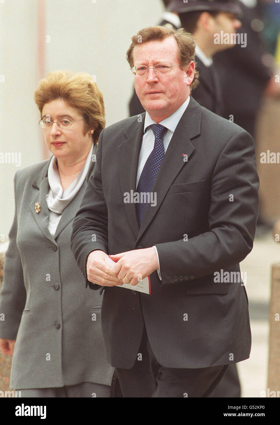 Northern Ireland First Minister David Trimble with his wife Daphne ...