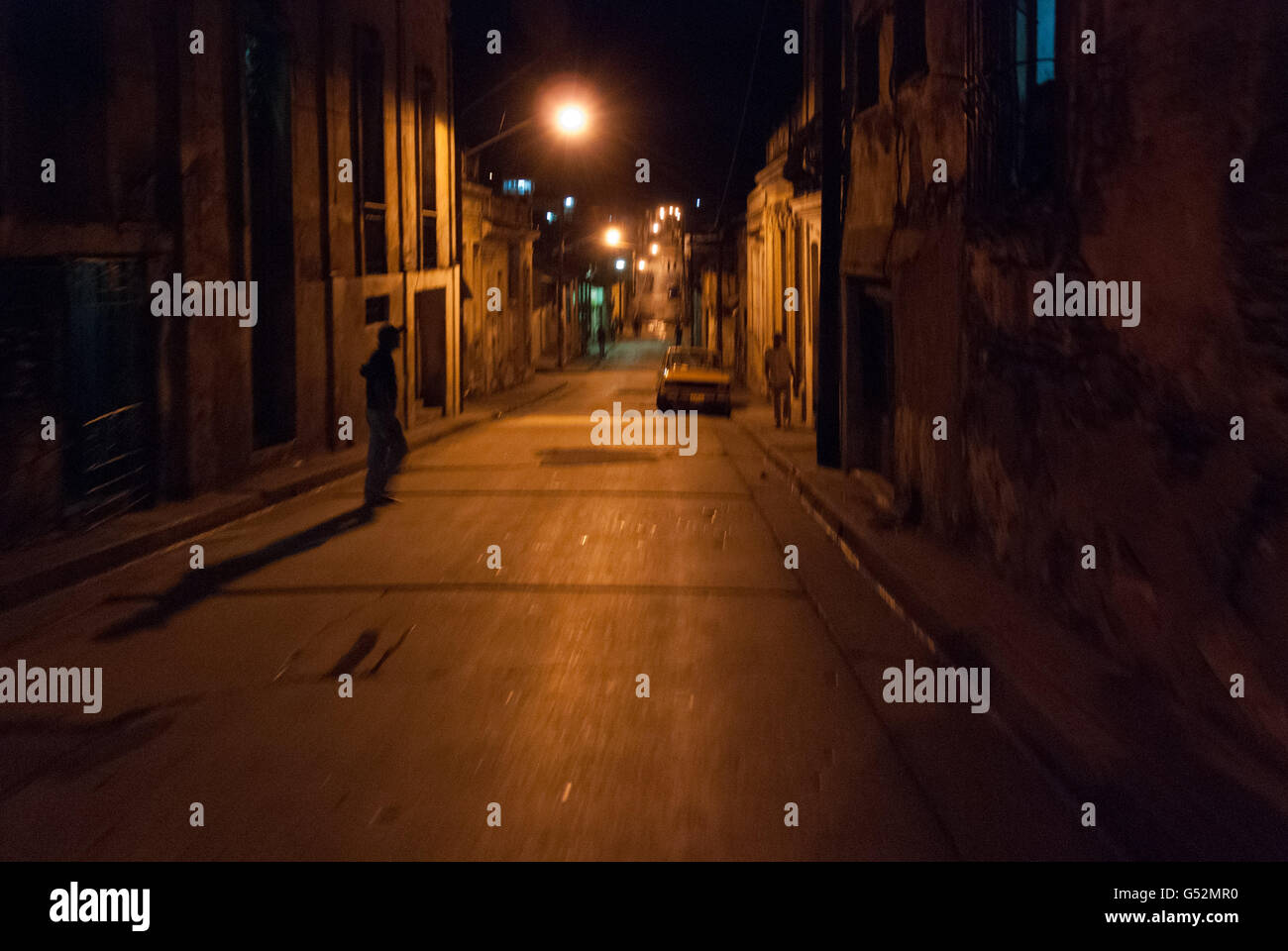 Cuba, Santiago de Cuba, Santiago de Cuba, At night in the streets of ...