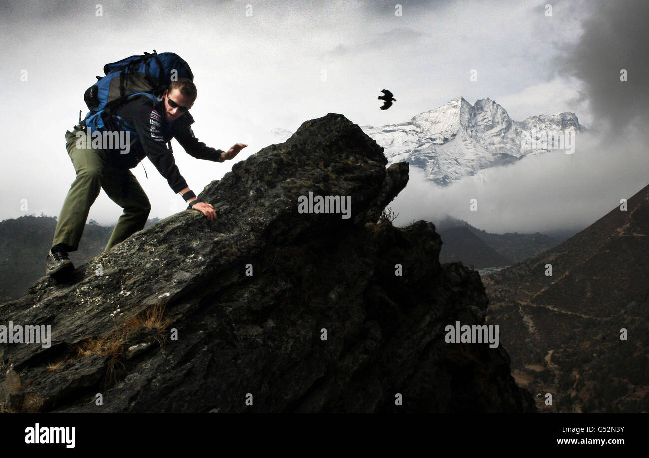 Captain Francis Atkinson, a member of the Walking with the Wounded team ...