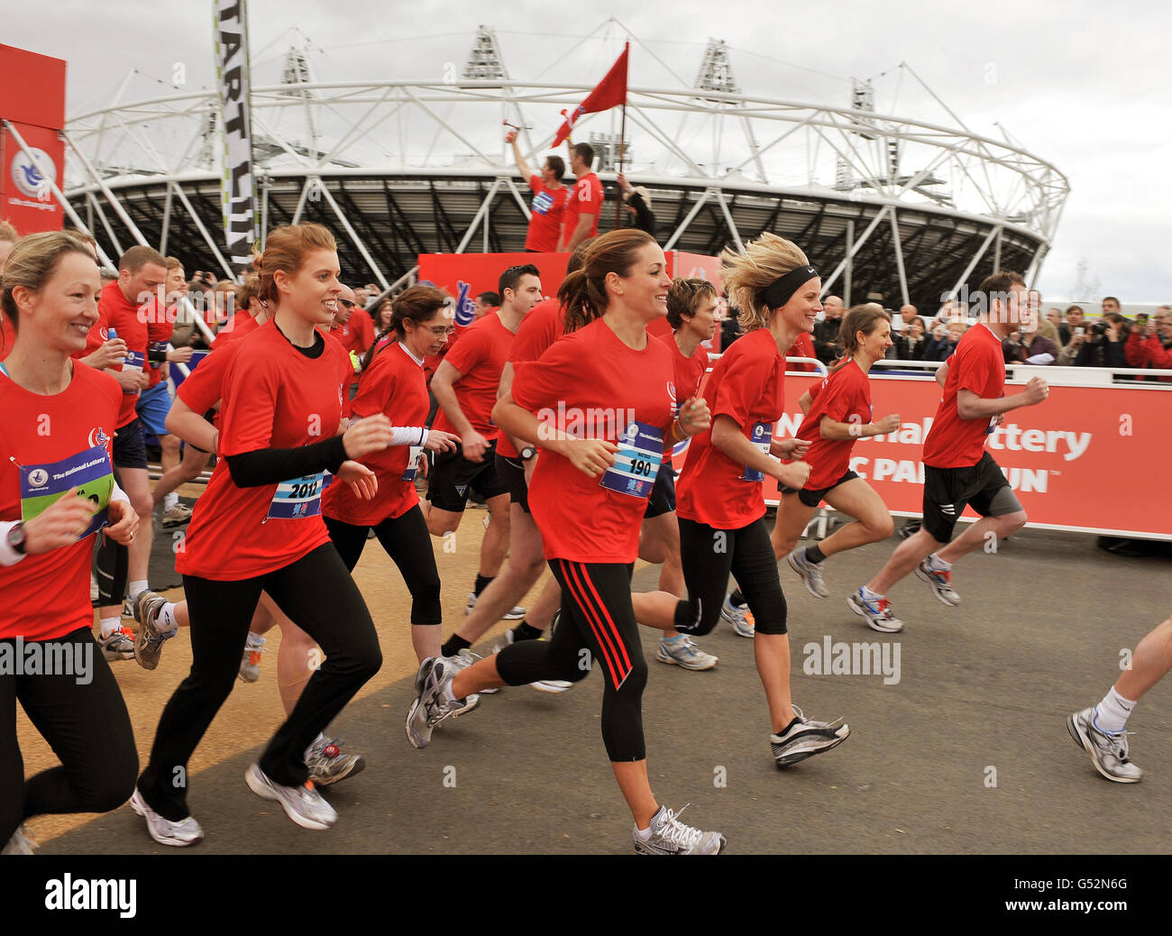 Princess Beatrice (second left) joins runners for the National Lottery ...