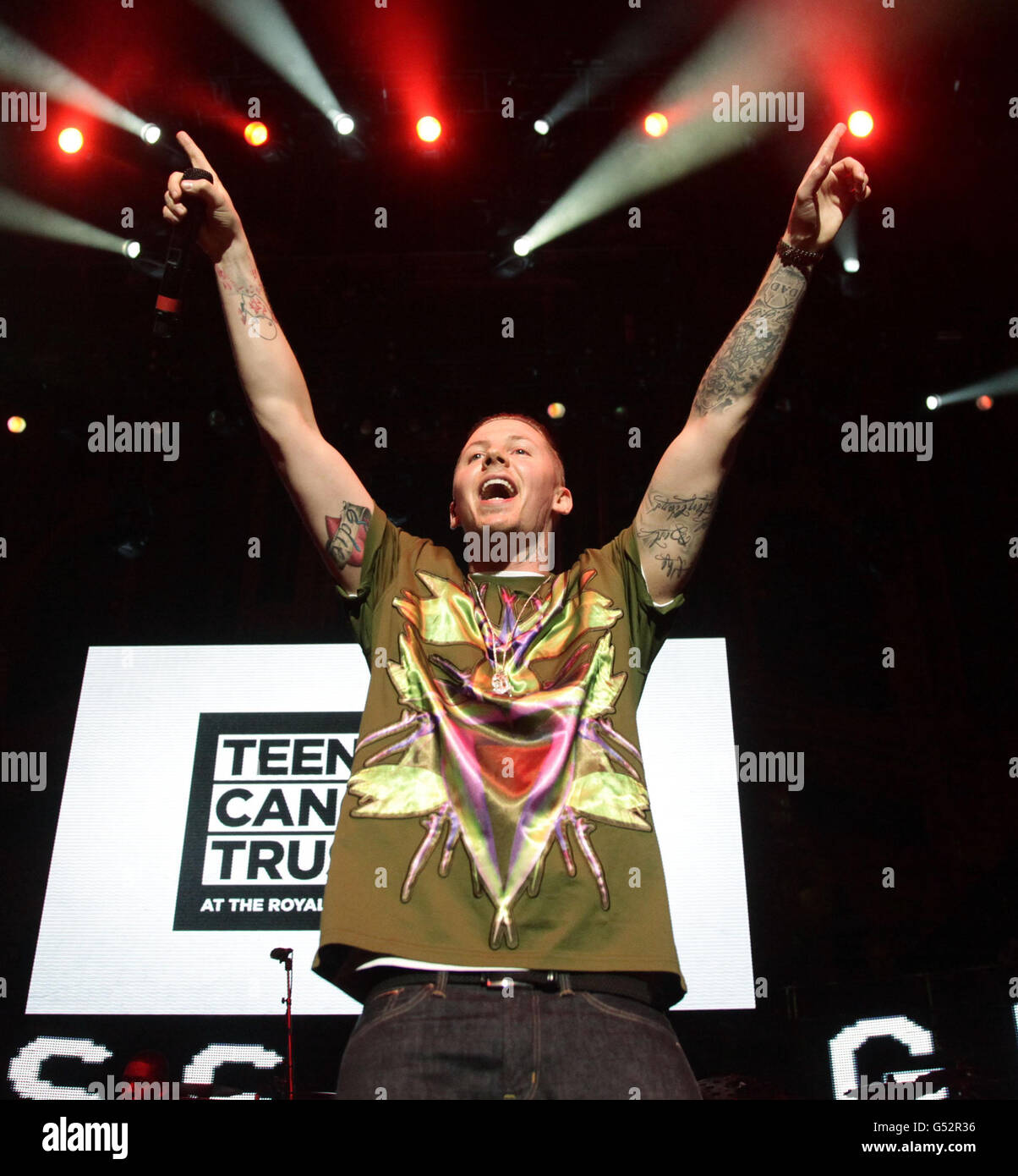 Professor Green performing onstage during the Teenage Cancer Trust ...