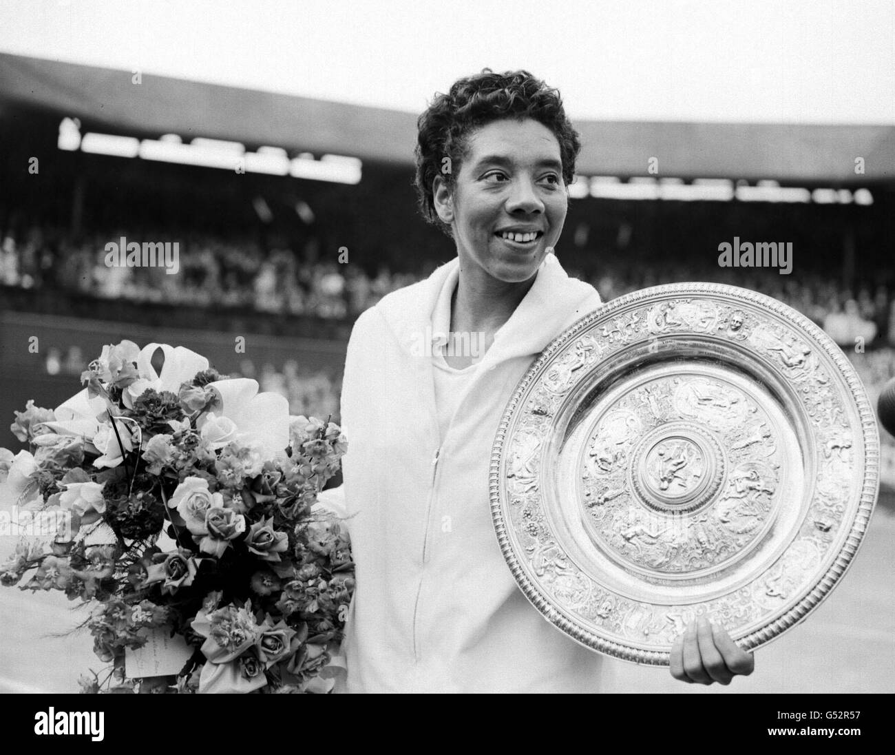 Wimbledon Althea Gibson winner 58 Stock Photo - Alamy