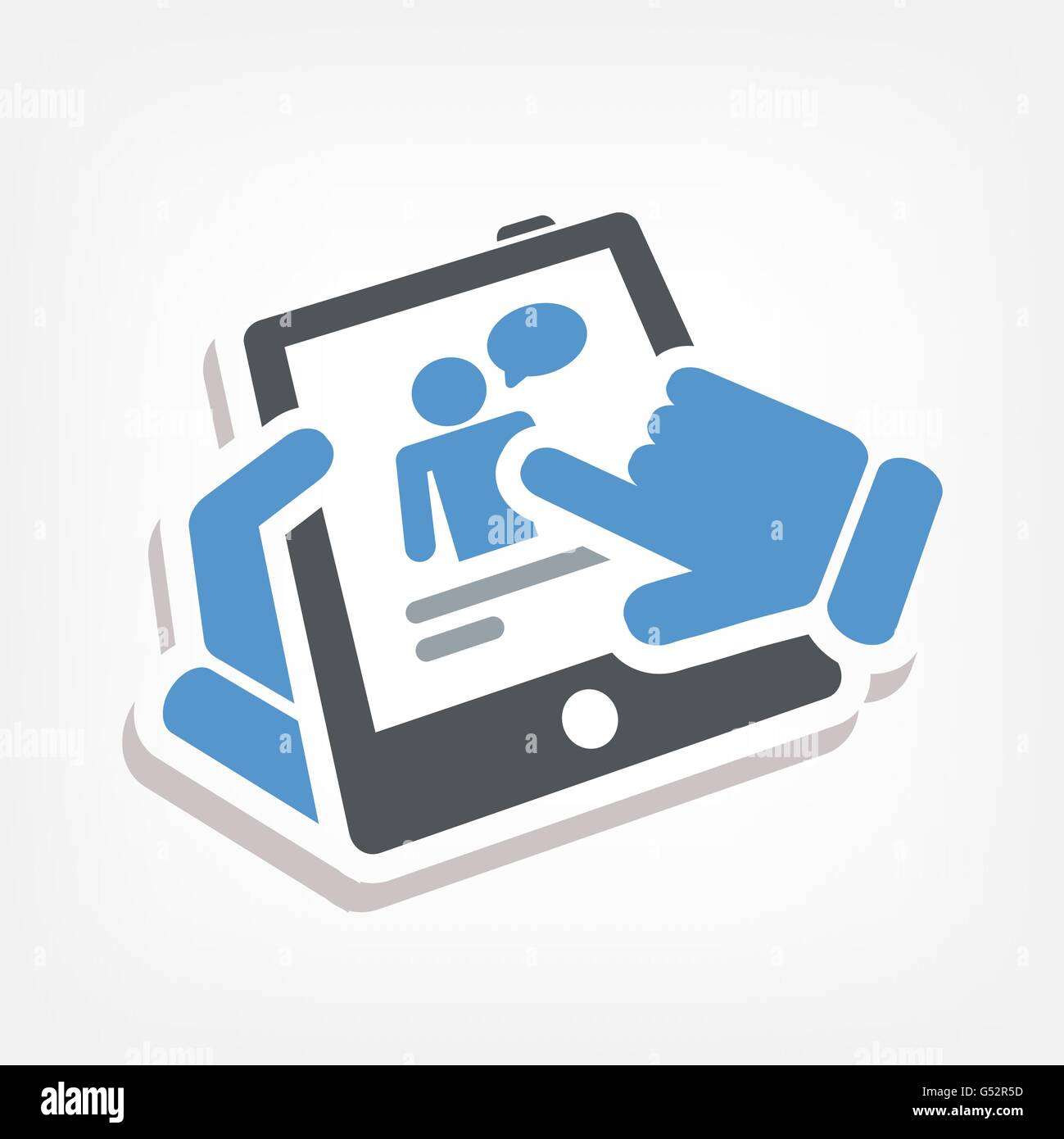Chat touchscreen icon Stock Vector Image & Art - Alamy